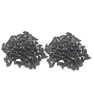Jingchengmei 10-32 Server Rack Screws - 110 Pack- Network Rack Screws for Rack Mount Server Enclosure, Black Mounting Screws (1032S110P, Black)