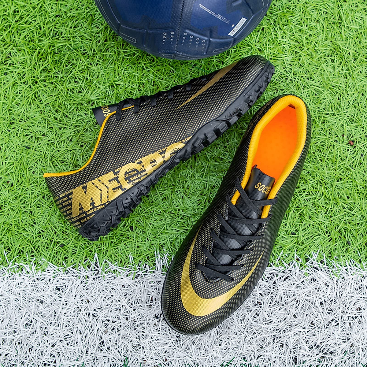 Zquaus Mens Cleats,High Cleats for Big Boys,Big Boys Athletic Sneaker Shoes for Outdoor/Indoor/Competition/Training DSD196-M1-43