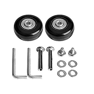 F-ber Suitcase Luggage Wheels Replacement Kit OD60mm Wheels ABEC 608zz Skate Inline Outdoor Skate Replacement Wheels Multiple Sizes, Set of (2) Wheels (OD:60 W:18 ID:6 Axles: 30 & 35)