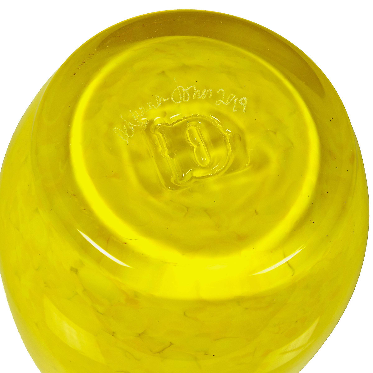 Totally Blown Glassworks Votive Candle Holder, Tea-light, Handmade Blown Glass, Accent Vase, Centerpiece, Home Decor, Artist Dehanna Jones, Seattle, WA. (Yellow Tequila Sunrise)