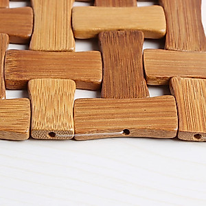 Muellery Cooling Natural Bamboo Seat Pad Chair Car Seat Summer Breathable 17.4in(44cm) TPYU59991