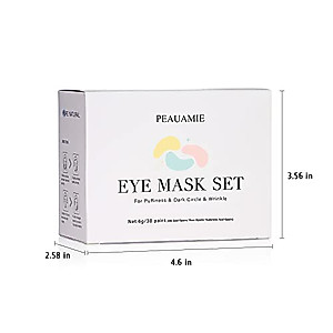 PEAUAMIE Under Eye Patches (30 Pairs) Gold Eye Mask and Hyaluronic Acid Eye Patches for puffy eyes,Rose Eye Masks for Dark Circles and Puffiness under eye treatment skin care products…