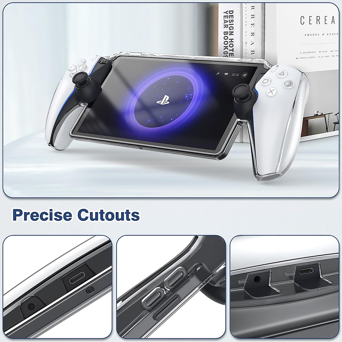 Fintie Case for PlayStation Portal - [Ultra Clear] Soft TPU Back Case, Anti-Scratch Protective Cover with Ergonomic Grip for PlayStation Portal Remote Player, Transparent