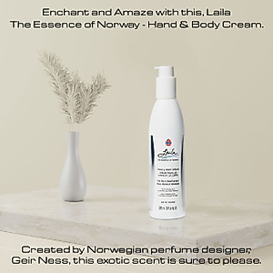 Geir Ness Laila Hand & Body Cream - Skin Moisturizing and Nourishing Formula for Soft and Smooth Hands - Vitamin A & E, Aloe Vera and Honey Extract
