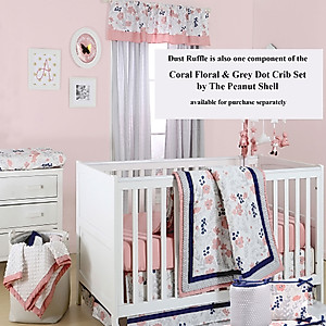 Purple, Pink and Mint Floral Tailored Crib Dust Ruffle by The Peanut Shell