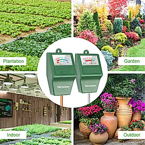 Kensizer Soil Tester, Soil Moisture/pH Meter, Gardening Farm Lawn Test Kit Tool, Digital Plant Probe, Water Hydrometer for Indoor Outdoor, No Battery Required
