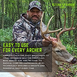 Flying Arrow Archery T3100-P Authentic Patented Toxic Broadhead Blade, Pink, 100-Grain, 3 Pack