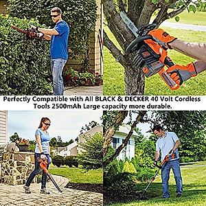 energup 40 Volt MAX Lithium 3Ah Battery for Black and Decker 40V Battery LBX2040 LBXR36 LBXR2036 LST540 LCS1240 LBX1540 LST136W for Black+Decker 40V Lithium Battery