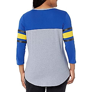 Ultra Game NBA Golden State Warriors Womens T-Shirt Raglan Baseball 3/4 Long Sleeve Tee Shirt, Team Color, Small