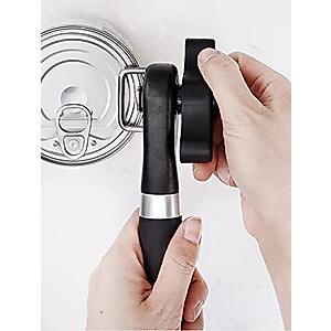 Can Opener Smooth Edge Manual, Can Opener Handheld, No Sharp Edges With Soft Grips, Food Grade Stainless Steel Cutting Can Opener, Professional Ergonomic Can Opener for Kitchen & Restaurant