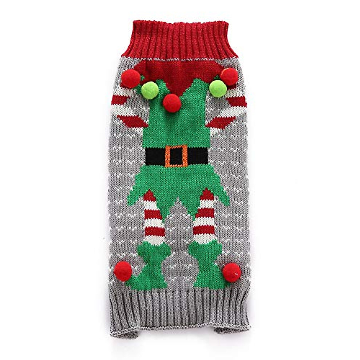 BABAHU Knitted High Collar Diamond Plaid Cat Dog Sweater, Cat Dog Accessories, Cat Dog Apparel, Pet Sweatshirt