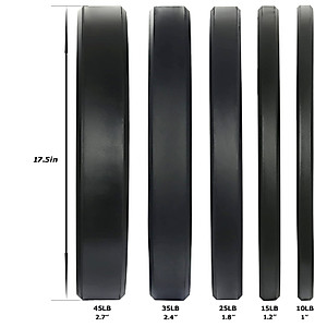 10LB 25LB 45LB Bumper Plate Olympic Weight Plate Bumper Weight Plate with Steel Insert (160LB Weight Set)