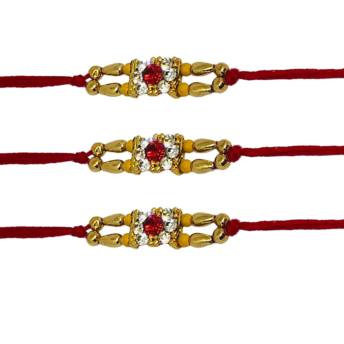 TheNext7 Pack of 3 Rakhi for Brother, Rakhi Bracelets, Rakhi Gift for Bhaiya, Designer Rakhi, Latest Rakhi for bhai, Thread Bracelet Bracelet for Brother Bhabhi Bhaiya, Raksha Bandhan Gift.