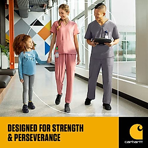 Carhartt Men's Tall Ripstop Multi-Cargo Scrub Pant, Navy, Large/Tall