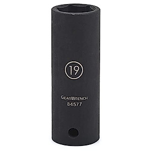 GEARWRENCH 1/2" Drive 6 Pt. Deep Impact Socket, 19mm - 84577N