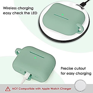 Case for AirPods Pro 2nd Generation 2022, Filoto Cute Apple AirPod Pro 2 Cover for Women Girls, Silicone Case with Wristlet Bracelet Keychain Credit Card Holder Purse Accessories(Cactus Green)