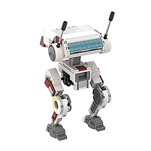 WANZPITS Buildmoc MOC-33499 Fallen Order BD-1 Robot Building Block War Building Block Model Home Office Decoration Puzzle Game Toy Best Gift,White