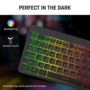 KLIM Wireless Bundle - RGB Mouse + Keyboard - Light v2 Wireless Gaming Keyboard + Blaze Wireless Gaming Mouse - Version New Version - Black