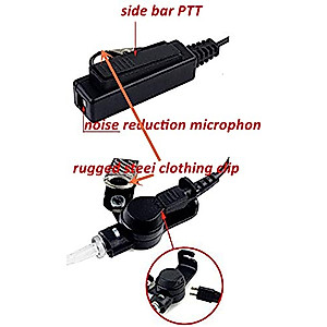 3'2 Wire Earpiece and Mic Acoustic Tube Noise Reduction Reinforced Compatible with Motorola XPR 6500 XPR 6550 XPR 6580 XPR 7000 XPR 7550 XiR P8200 XiR P8268 APX 6000 APX 8000 Two Way Radio