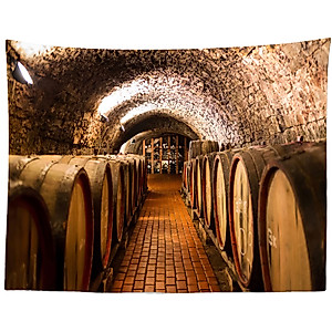 BELECO 10x8ft Fabric Vintage Wine Cellar Backdrop Old Winery Wine Barrels Underground Wine Cellar Storage Room Background Bar Club Pub Scene Background Men Adults Portrait Photoshoot Studio Props