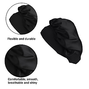 Satin Bonnet, Elastic Wide Band Sleeping Caps, Silk bonnet, Satin Hair Bonnet for Sleeping, Hair Bonnets for Curly Hair, Hat Night Sleeping,Gift for Birthday, Christmas, Thanksgiving, Valentine’s Day