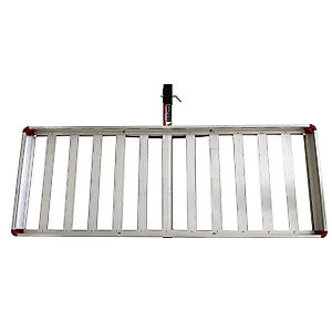 MaxxHaul 60" x 22" Aluminum Cargo Carrier Rack Basket for Luggage for SUV Truck Car Van - 500 lbs. Capacity, Silver