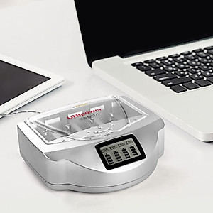 Nothers Alkaline Battery Charger,Universal Smart Battery Charger Compatible for AA, AAA, C, D, 9V Ni-MH Ni-CD Rechargeable Batteries and Alkaline Batteries,Charger with FCC & UL Certified, white