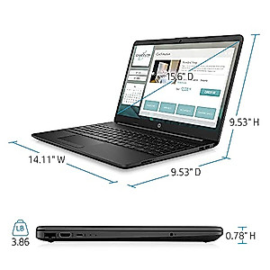 HP Flagship 15 Laptop 15.6” Diagonal FHD IPS Display Intel Celeron N4020 Processor 4GB RAM 128GB SSD Intel UHD Graphics 600 USB-C Office365 WIFI5 Webcam Bluetooth Win10 Black (Renewed)