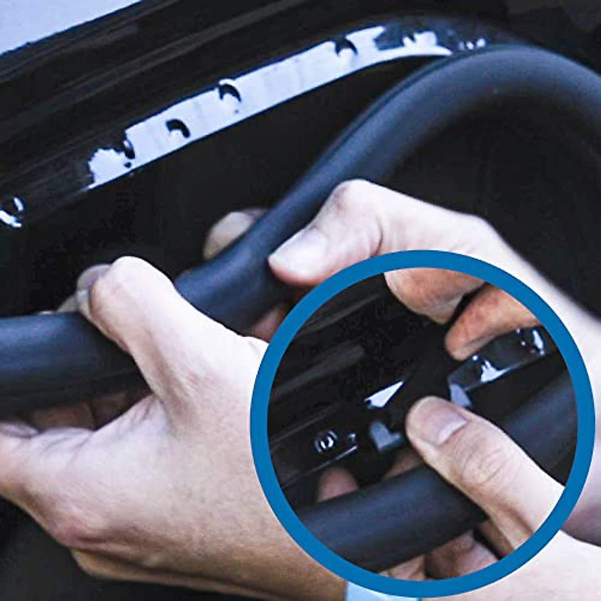 WildXplorer Rooftop Cargo Tie Down Hook Straps for Securing Any Car Roof Bag, Cargo Carrier or Car Top Carrier. Attach to Door Frame, No Roof Rack Required. Suitable for a 4 Door Car, SUV, Jeep, Truck