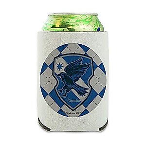 Harry Potter Ravenclaw Plaid Sigil Can Cooler - Drink Sleeve Hugger Collapsible Insulator - Beverage Insulated Holder