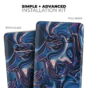 DesignSkinz Liquid Abstract Paint Remix V24 Protective Vinyl Decal Wrap Skin Cover Compatible with The Samsung Galaxy S20 (Screen Trim & Back Glass Skin)