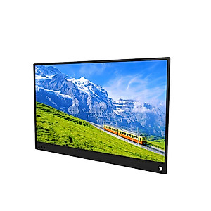 DFZ Portable Kickstand Monitor for Laptops, 15.6 Inch 1080P External Monitor with Adjustable Angle