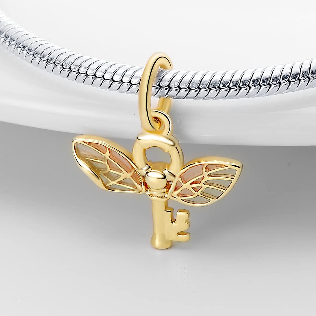 HappyStar 925 Sterling Silver Charms for Pandora Charms Bracelets and Necklaces Beads Charms Jewelry Mother's Day Gift for Women （With one Spacer Bead Charms