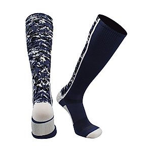 TCK Digital Camo OTC Socks (Navy/White, X-Large)