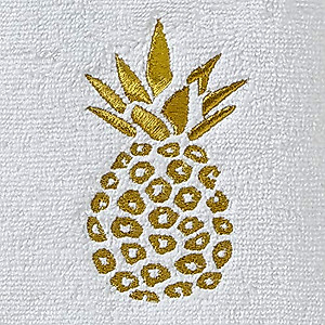 SKL Home by Saturday Knight Ltd. Gilded Pineapple Hand Towel (2-Pack), White, Small