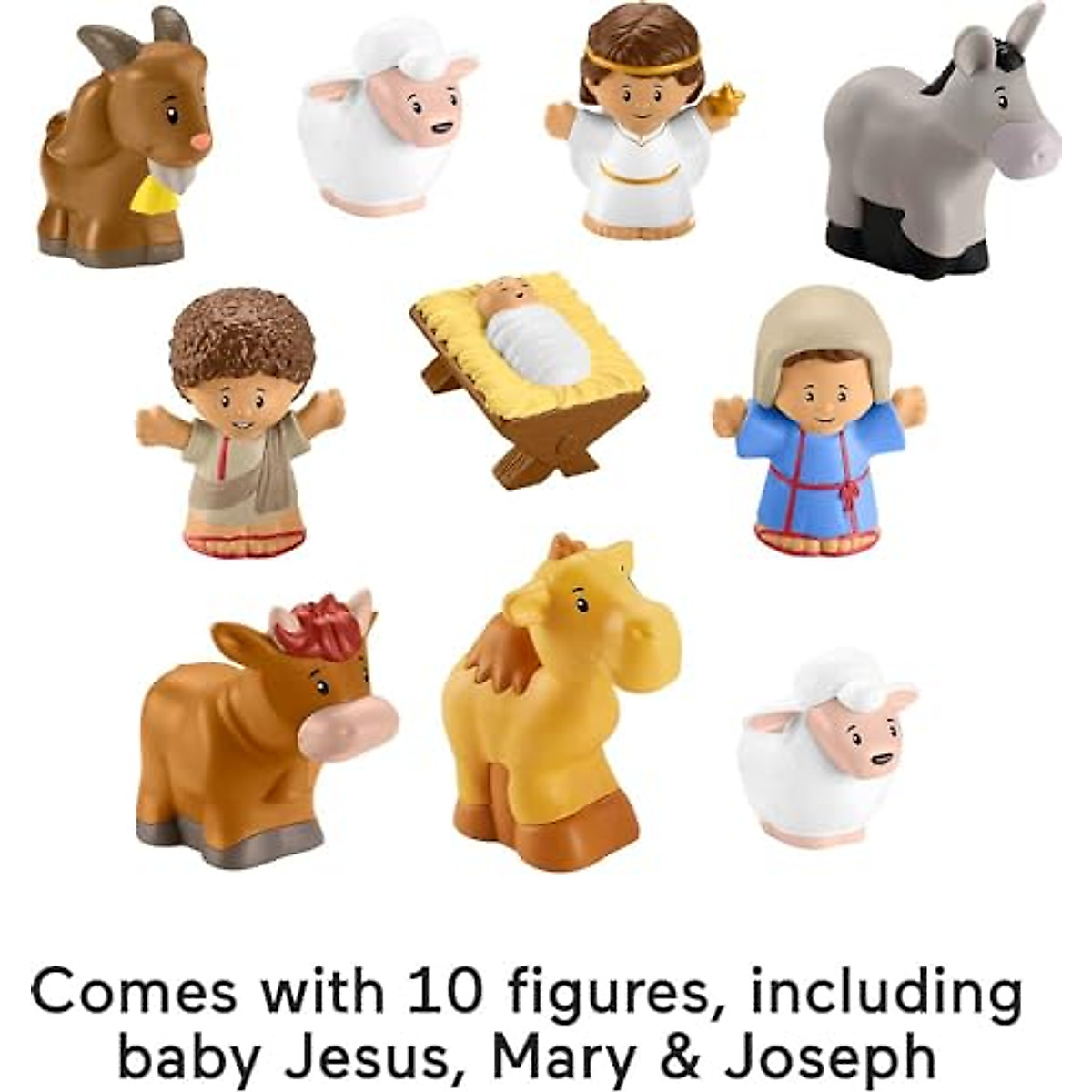 Fisher-Price Little People Toddler Playset Nativity Scene with Baby Jesus Mary & Joseph Figures for Christmas Play Ages 1+ Years