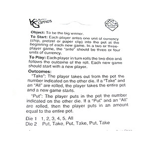 Put and Take 16 mm Dice