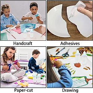 WANBAO 6 Pcs 2 Ounce Needle Tip Glue Bottle, Tip Applicator Bottle, for Glue,Liquid,Oil, DIY crafts Etc, Multi-Color.