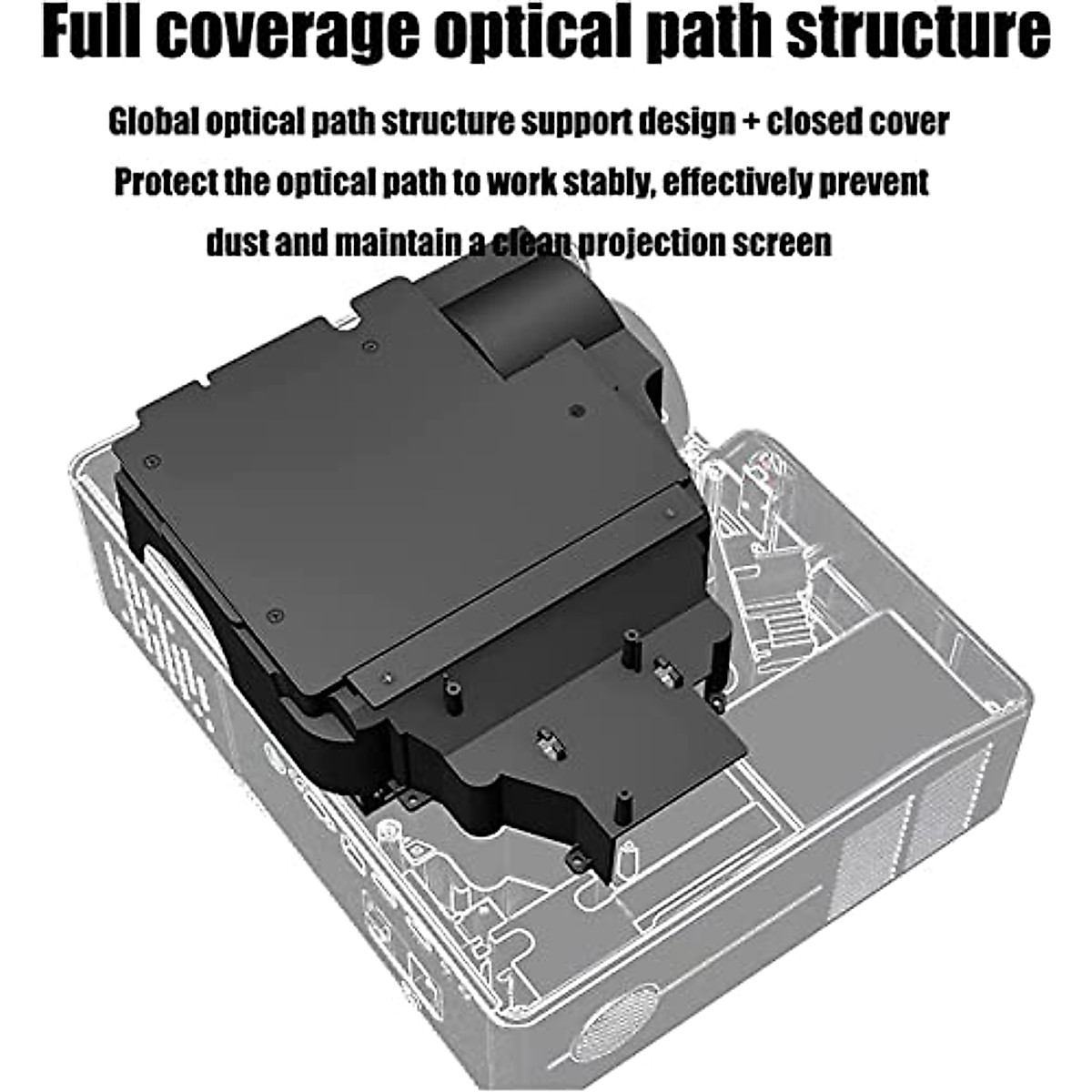 ONOTEC WiFi Mini Projector 4000L Full HD 1080P and 250" Supported, Portable Wireless Mirroring Projector for iOS/Android/TV Stick/PS4/PC Home & Outdoor