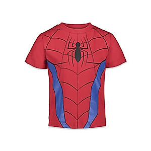 Marvel Spider-Man Spider-Verse Miles Morales Venom Little Boys 3 Pack T-Shirts Black/Red 7-8