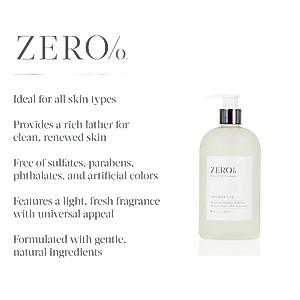 Gilchrist & Soames Zero% Unisex Shower Gel and Body Wash - 15.5oz - Light and fresh, Gently Cleansing, Zero Parabens, Sulfates, and Phthalates