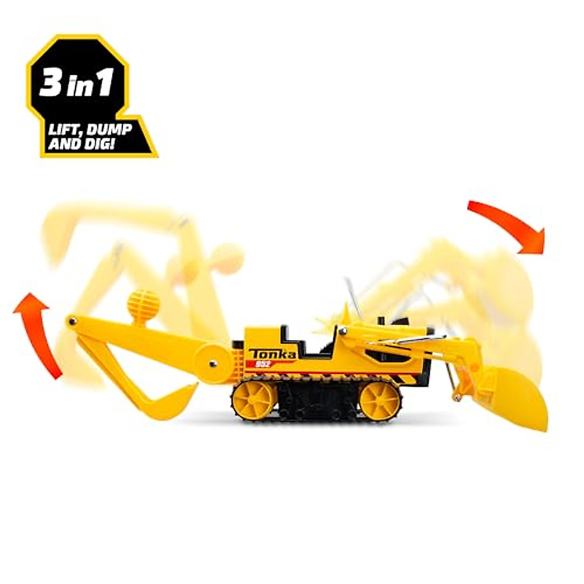 Tonka Steel Classics Trencher - Made with Steel & Sturdy Plastic, Yellow Toy Construction Truck, Boys and Girls, Kids, Toddlers, Ages 3+