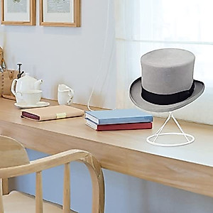 UPKOCH Hat Holder Tabletop Hat Stands 1PC Practical Hat Display Rack Decorative Metal Hat Rack Hat Storage Rack (White) Freestanding Black Metal Hat Rack Desktop Stand