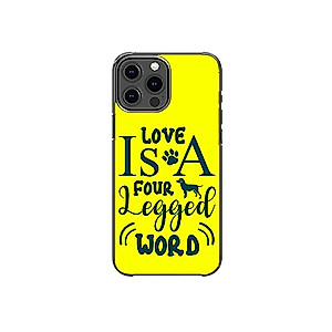 Love Is A Four Legged Word Sarcastic Funny Cute Dog Lover Pattern Art Design Anti-Fall and Shockproof Gift iPhone Case (iPhone 6+/6s+)