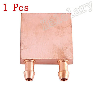Pure Copper Water Cooling Block for Computer 40x40mm Water-Cooled Exchanger Endothermic Head for Liquid Water Cooler Heat Sink System for CPU Graphics Radiator Heatsink (1 Pack)