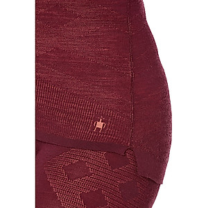 Smartwool Women's Intraknit Thermal Merino Wool Base Layer Crew (Slim Fit), Black Cherry, Large