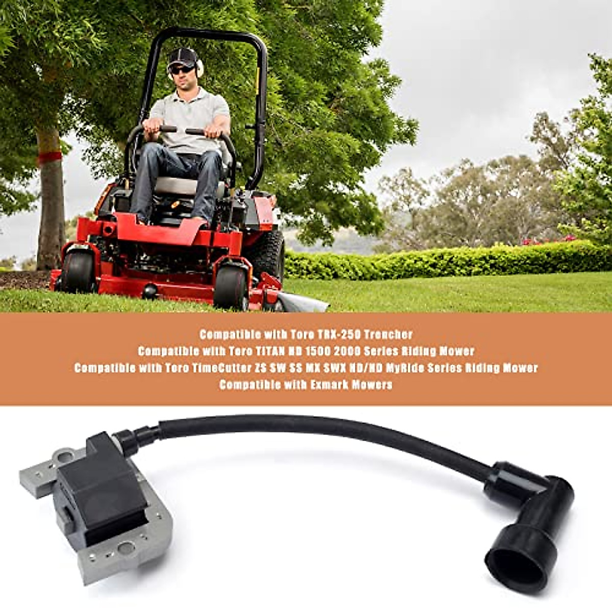 Ignition Coil Module Compatible with Toro TITAN TimeCutter Exmark Series Riding Lawn Mowers Replace Part 136-7883 139-0720 127-9216…