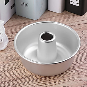 YARDWE Savarin Donut Cake Mold: 2pcs Aluminum Baking Ring Mold Pan Mousse Chocolate Brownies Dessert Doughnuts Pastry Tools Baked Pan (Silver)