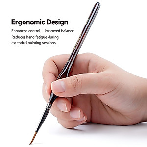 Transon Artist Detail Paint Brushes with Case 15pces for Model Miniature Painting