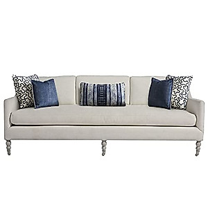 Coastal Living Escape Kiawah 3 Seat Performance Fabric Sofa Settee in Nomad Snow White Finish
